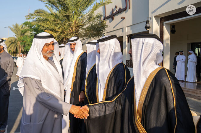 Hamed Bin Zayed Al Nahyan Attends Group Wedding Reception At Majlis Al